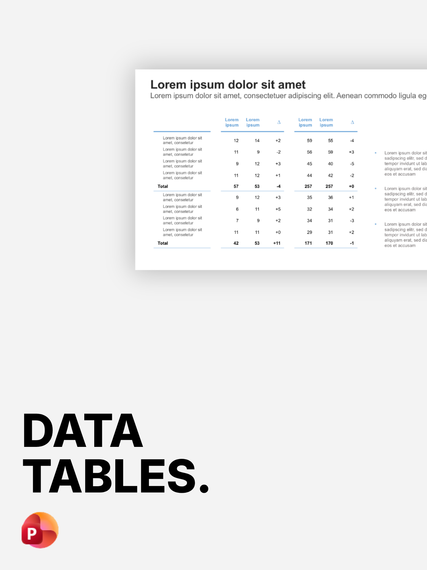 Data Tables Presentation Template – Clean Table Slides (PowerPoint ...